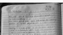 Adjective - English Grammar - Notes - Teachmint