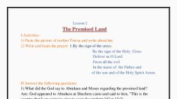 Lesson 1 - Catechism - Notes - Teachmint