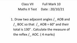 Angles - Maths II - Subjective Test - Teachmint