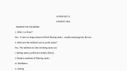 lesson no.13 Rivers Tale .pdf - EVS - Notes - Teachmint