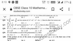 Polynomials - Maths - Assignment - Teachmint