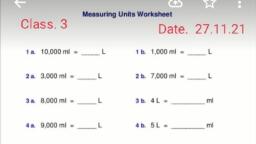 Measurements - Maths - Assignment - Teachmint