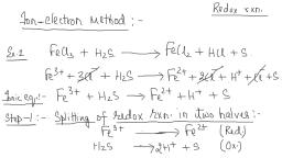 Balancing by Ion electron method - Chemistry - Notes - Teachmint