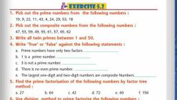Fraction & Factors - Computer - Assignment - Teachmint