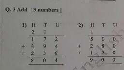 Addition With Carry Over - Mathematics - Assignment - Teachmint