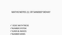 MATHS NOTE - Mathematics - Notes - Teachmint