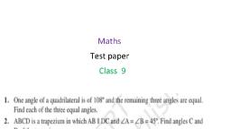 Maths - Maths - Subjective Test - Teachmint