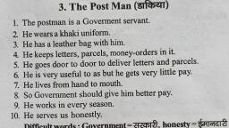 Postman - English - Notes - Teachmint