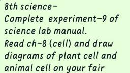 Winter Break Homework - Science - Assignment - Teachmint