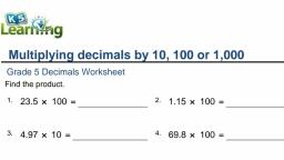 Decimals - Computer - Assignment - Teachmint