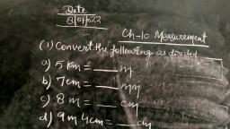 Ch-10 Measurements - Maths - Assignment - Teachmint