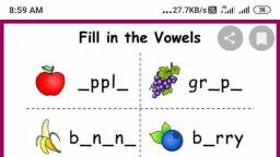 Fill In Vowels - English - Assignment - Teachmint