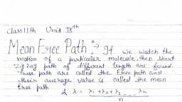 Mean Free Path - Physics - Assignment - Teachmint