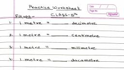 Measurement Worksheet - Maths - Assignment - Teachmint