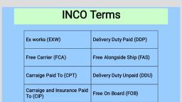 INCO Terms - Commerce - Free PDF Download 2026