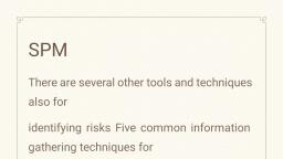 Risk Identification - SPM - Notes - Teachmint