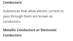 Conductors - Chemistry - Notes - Teachmint