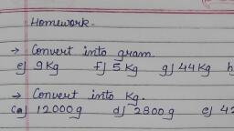 Measurement - Maths - Assignment - Teachmint