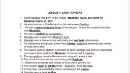 READER LESSON 7 : NOTES - English - Notes - Teachmint