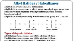 alkyl and aryl halides - Organic Chemistry - Notes - Teachmint