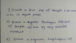 Geometrical Construction - Engineering Graphics - Assignment - Teachmint