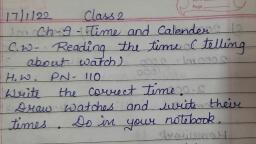 Time And Calendar - Maths - Assignment - Teachmint
