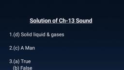 Solution Of Ch-13 Sound - Science - Notes - Teachmint