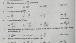 Trigonometric Functions - Maths - Assignment - Teachmint