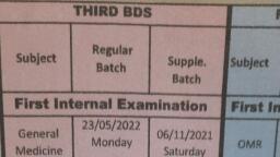 Timetable - Surgery - Notes - Teachmint