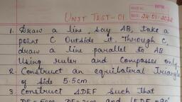 Practical Geometry - Maths - Subjective Test - Teachmint