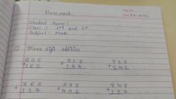 3 digit addition - Maths - Assignment - Teachmint