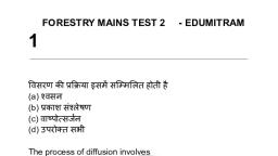 Test 2.pdf - Forestry - Notes - Teachmint