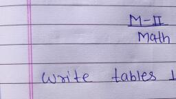 Tables - Maths - Assignment - Teachmint