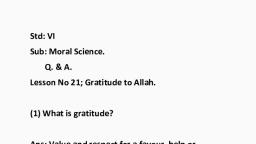 Lesson No 21 - Moral Science - Notes - Teachmint