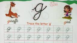 Cursive Letter - g - ENGLISH - Assignment - Teachmint