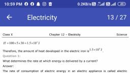 Physics Electricity - Science - Assignment - Teachmint