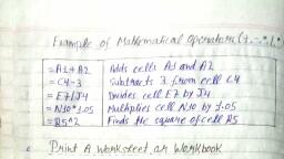 Mathematical Operators - Computer - Notes - Teachmint