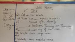 Lesson-11 Time - Maths - Notes - Teachmint