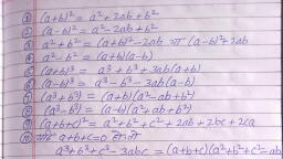 Important Formula - Maths - Notes - Teachmint