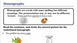 Homograph - English - Assignment - Teachmint