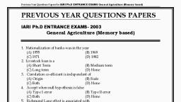 IARI phd entrance.pdf - Weed Science - Notes - Teachmint