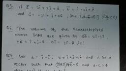 Vector Algebra - Maths - Subjective Test - Teachmint