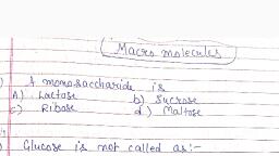Carbohydrates mcqs.pdf - Biology - Notes - Teachmint