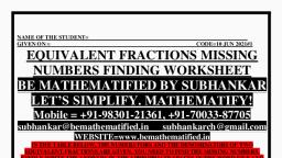 Equivalent Fraction - Mathematics - Assignment - Teachmint
