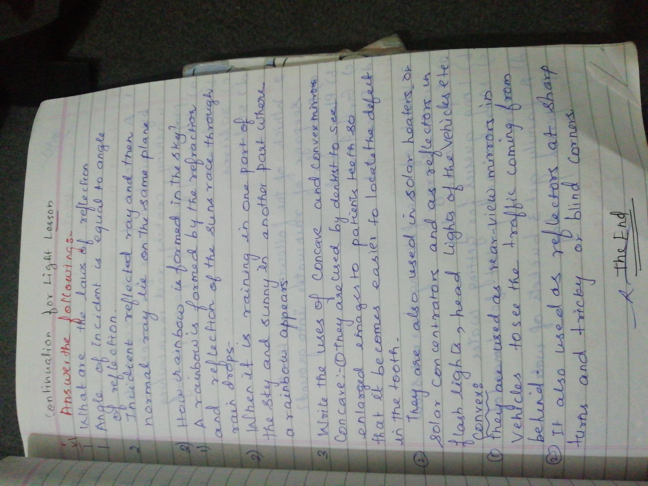 Light - Science - Assignment - Teachmint