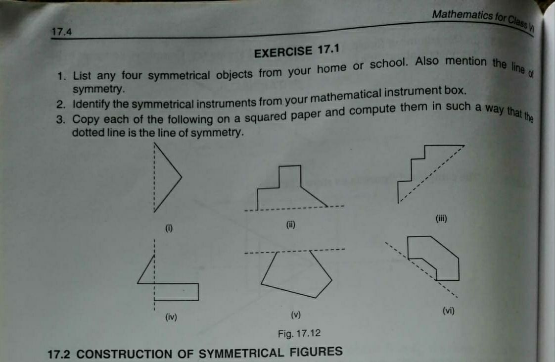 Symmetry Exercise 171 Maths Assignment Teachmint