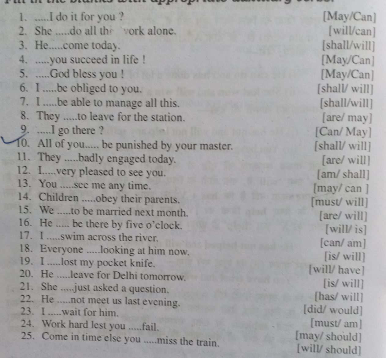 Modal Verb - English - Assignment - Teachmint