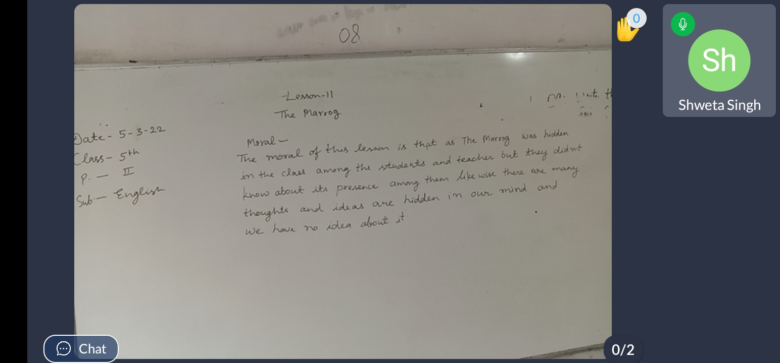 Moral Of The Marrog - English Language - Notes - Teachmint