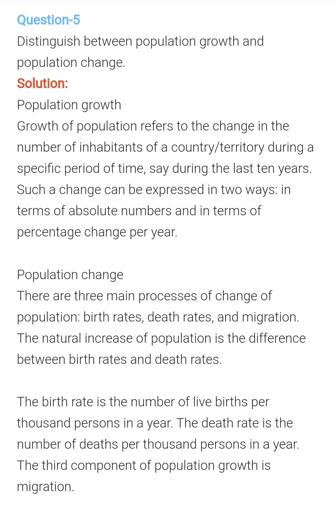 Population - Sst - Notes - Teachmint