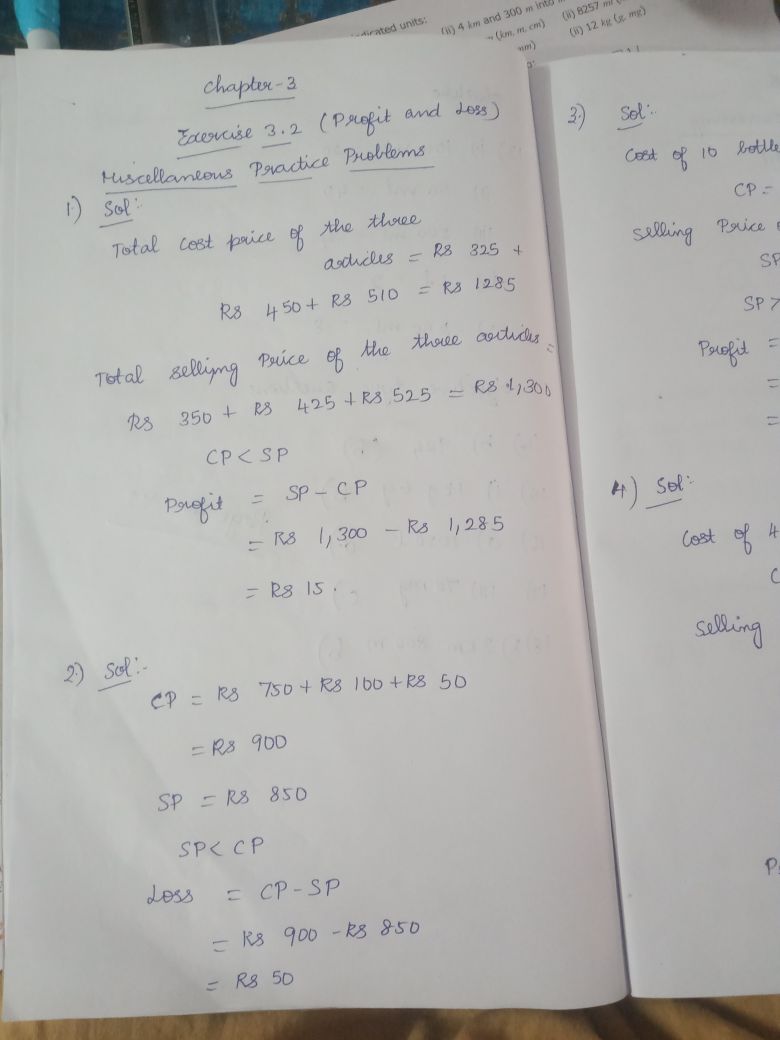 Chapter 3 - Maths - Assignment - Teachmint
